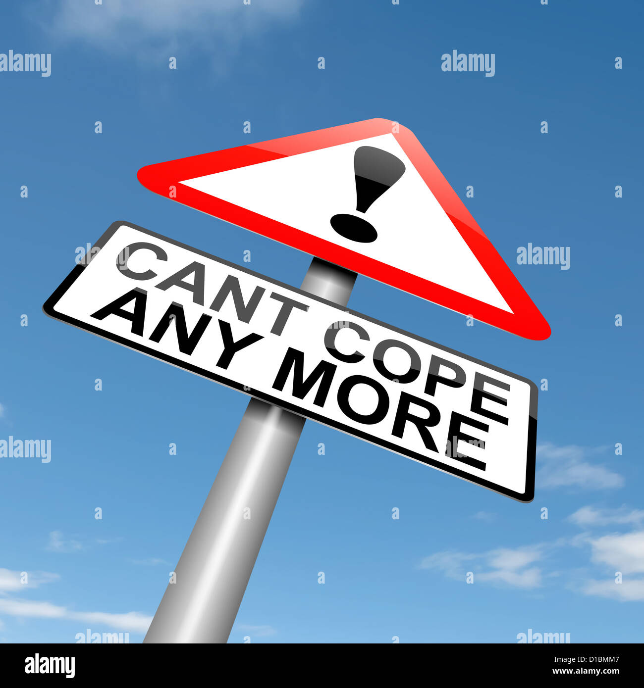Cant cope concept Stock Photo - Alamy