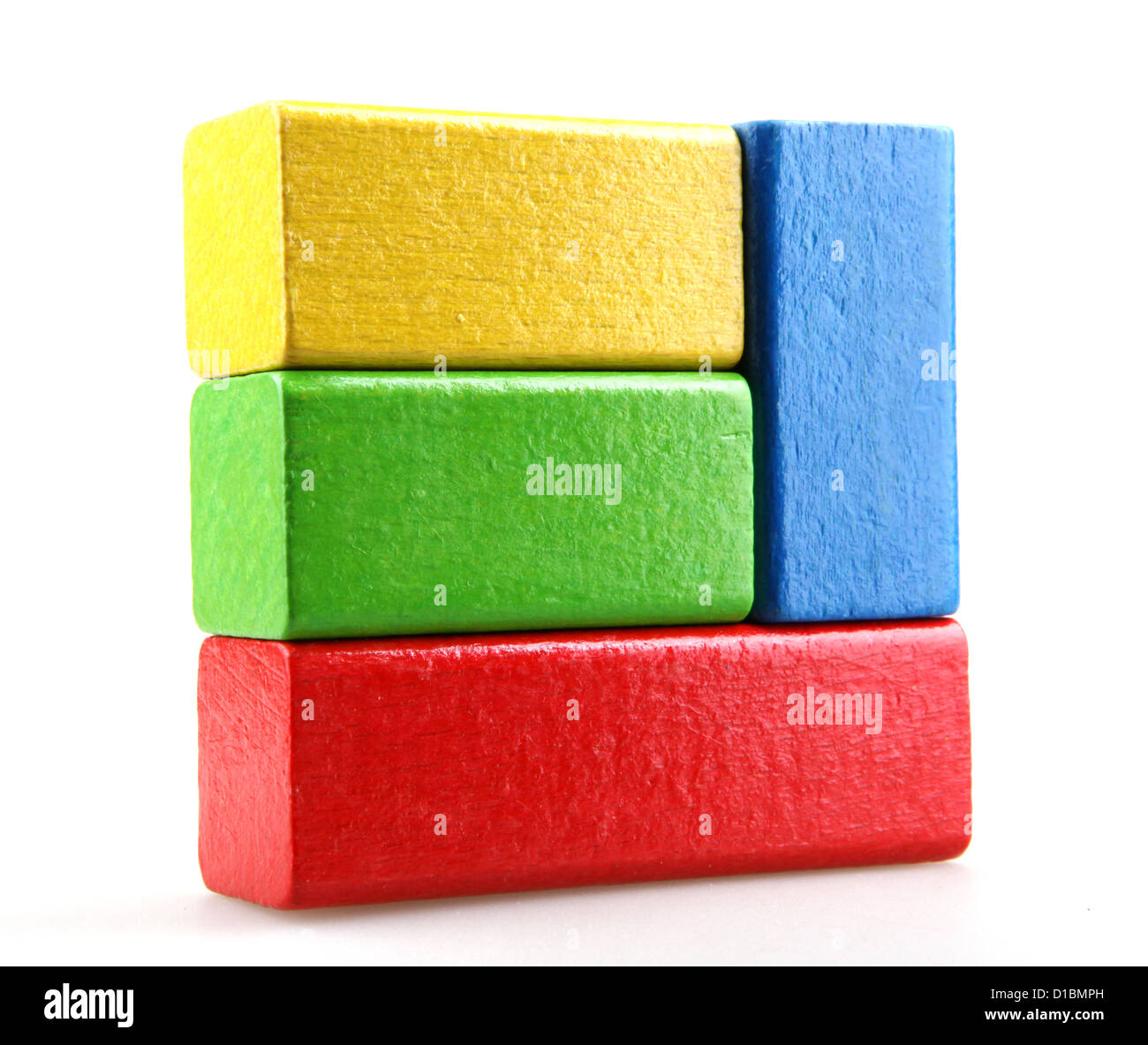 Coloured wooden block tower hi-res stock photography and images - Alamy