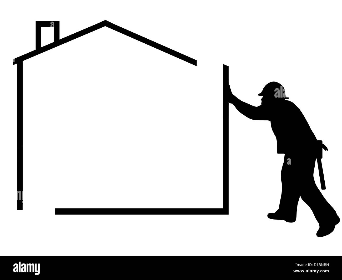 Silhouette male home Cut Out Stock Images & Pictures - Alamy