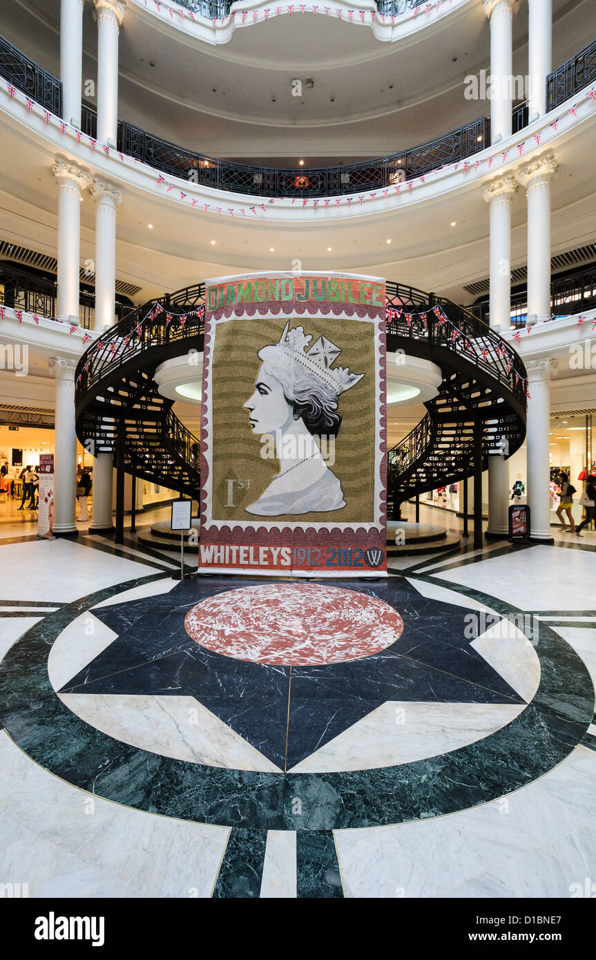 Central area inside Whiteleys department store during the Diamond ...