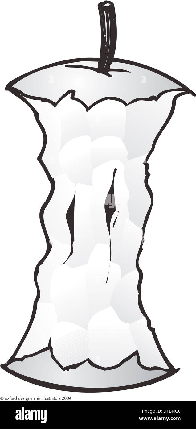 Apple core Stock Photo - Alamy