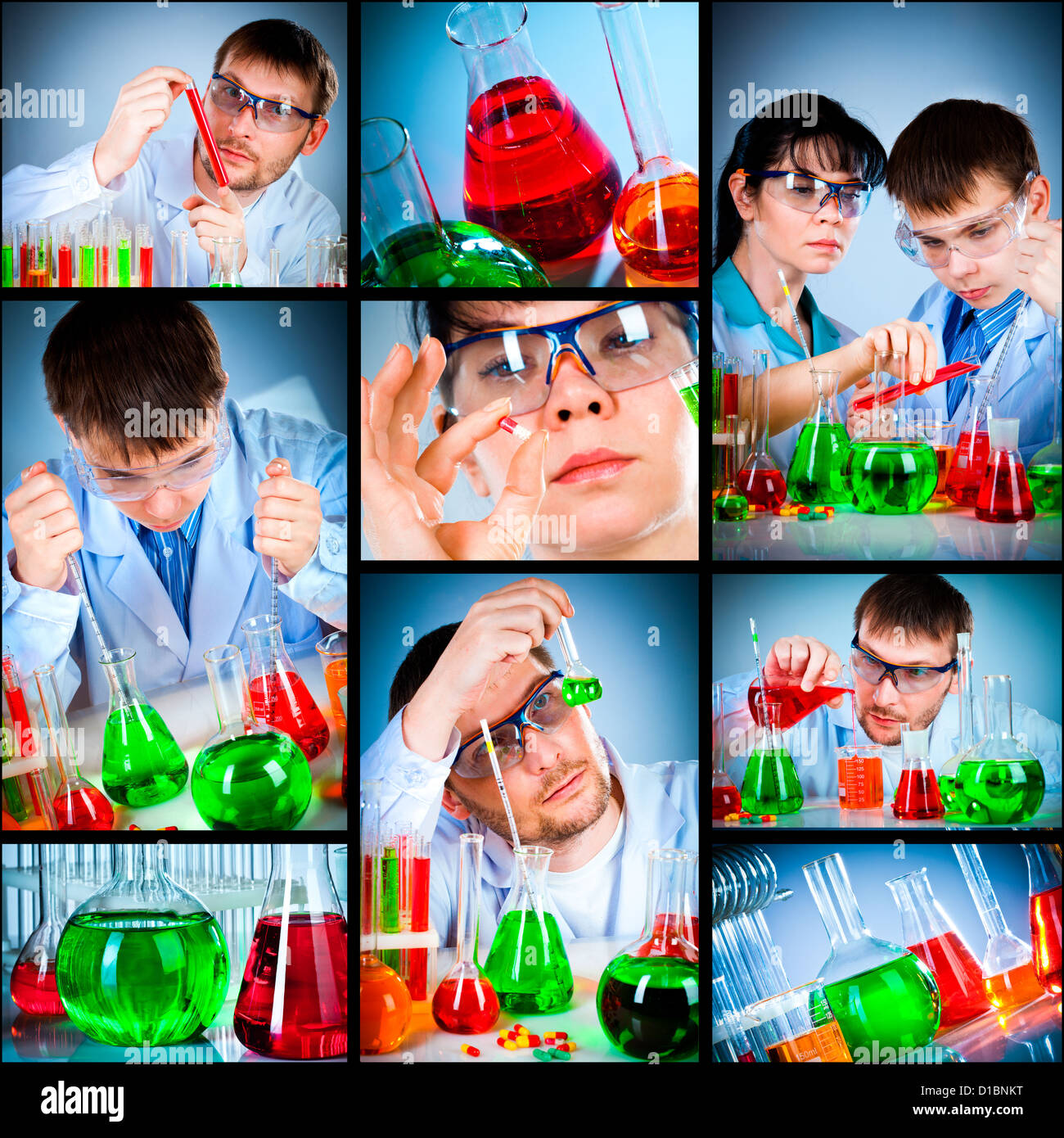 schoolteacher and student working in the lab Stock Photo - Alamy