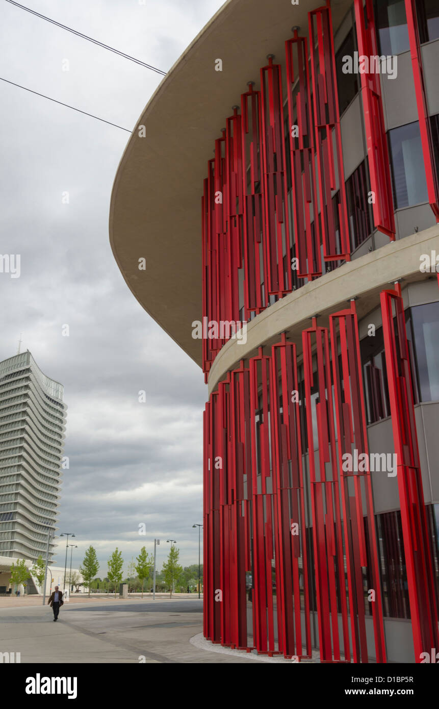 Water tower in ExpoZaragoza area, Saragossa, Aragon, Spain Stock Photo ...
