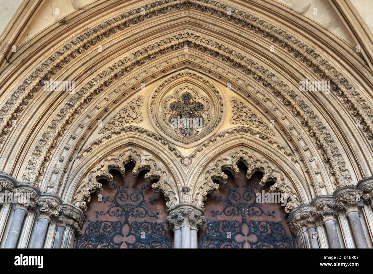 Entrance to Ely cathedral Stock Photo - Alamy