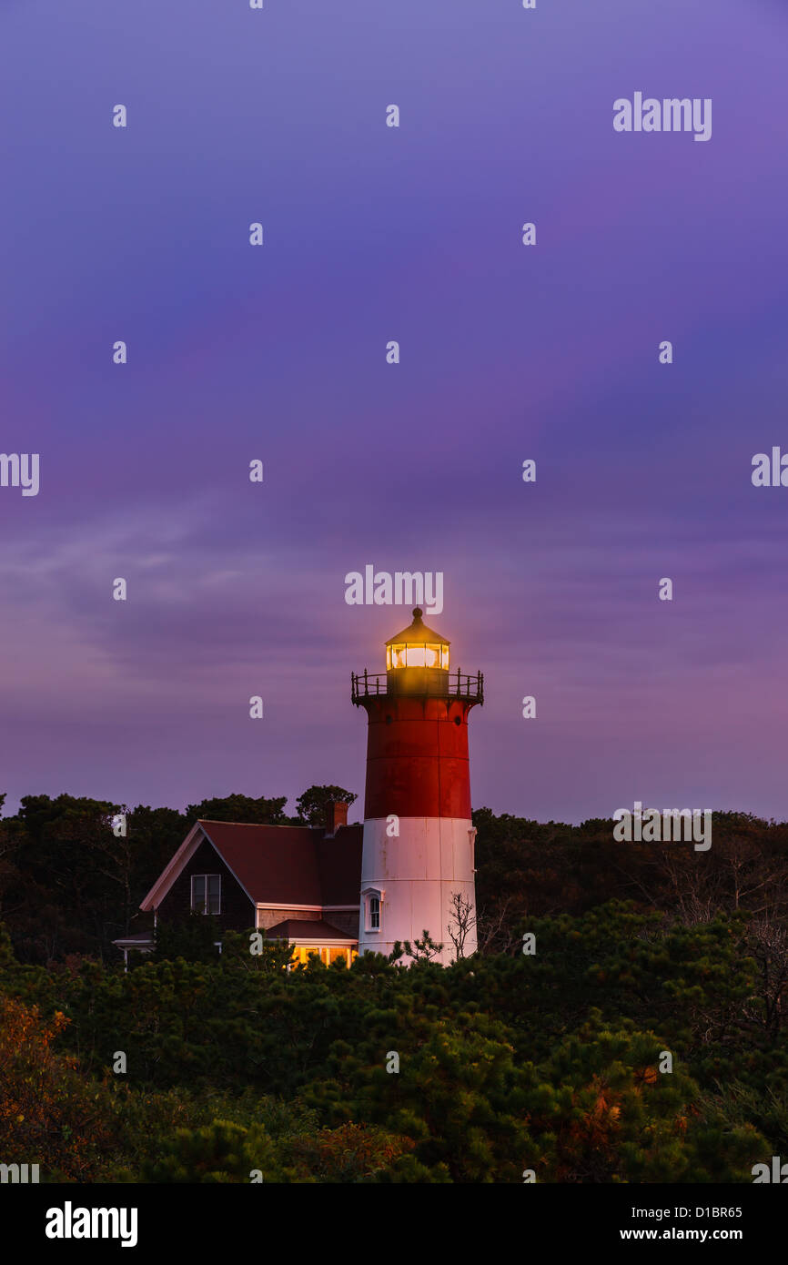 Nauset Light is located along the Cape Cod National Seashore near ...