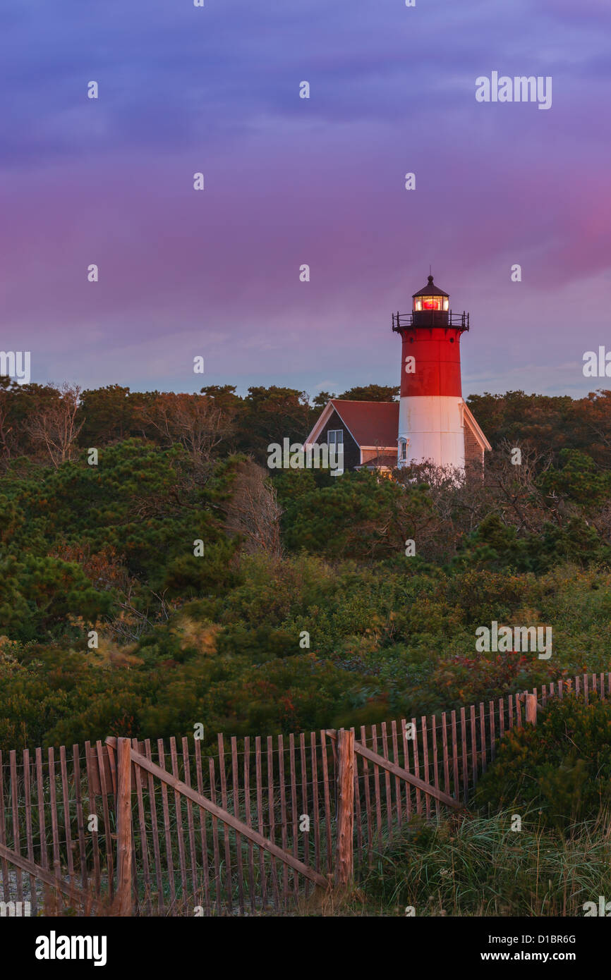 Nauset Light is located along the Cape Cod National Seashore near ...