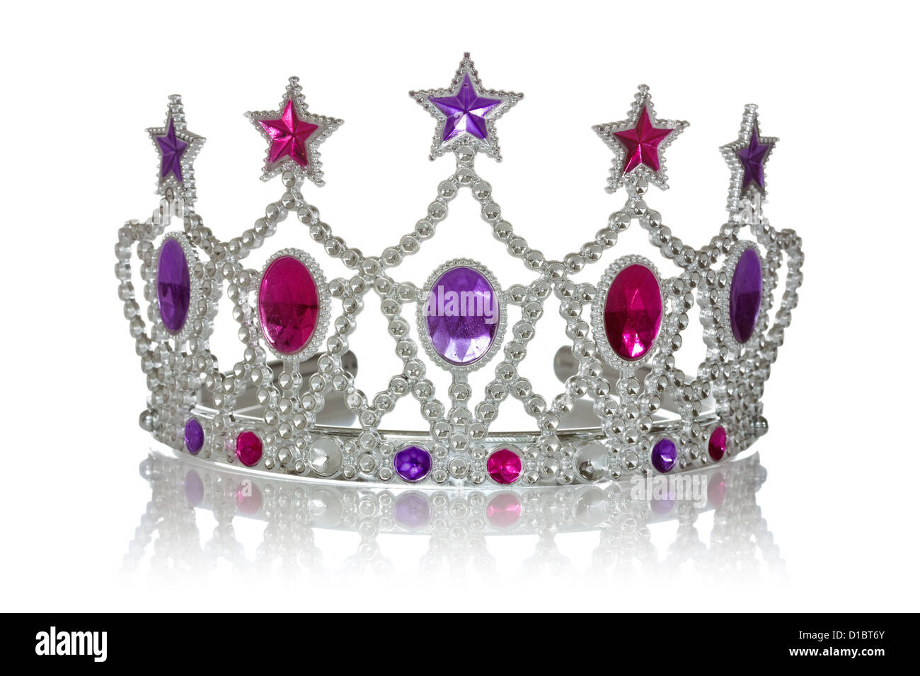 Crown or tiara with reflection on a white background Stock Photo - Alamy