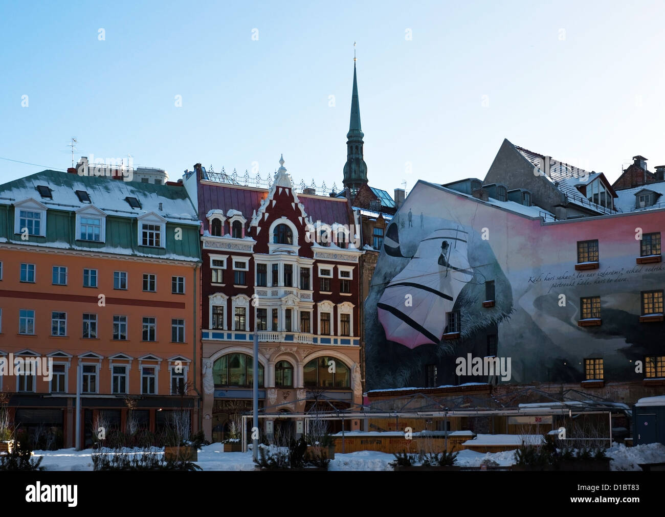 Old city square in Riga Stock Photo - Alamy