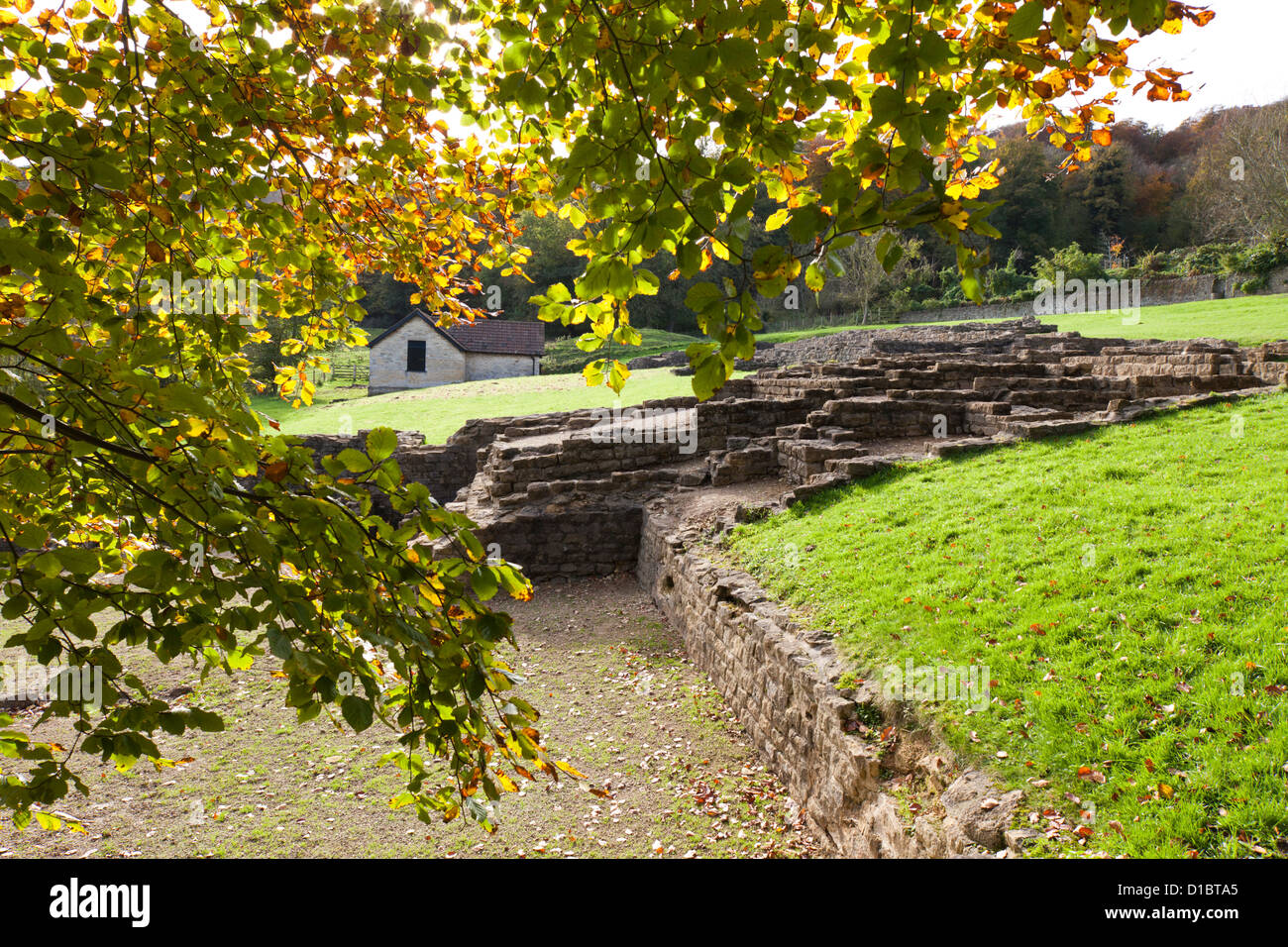 The ruined remains of Great Witcombe Roman Villa, Gloucestershire, UK ...