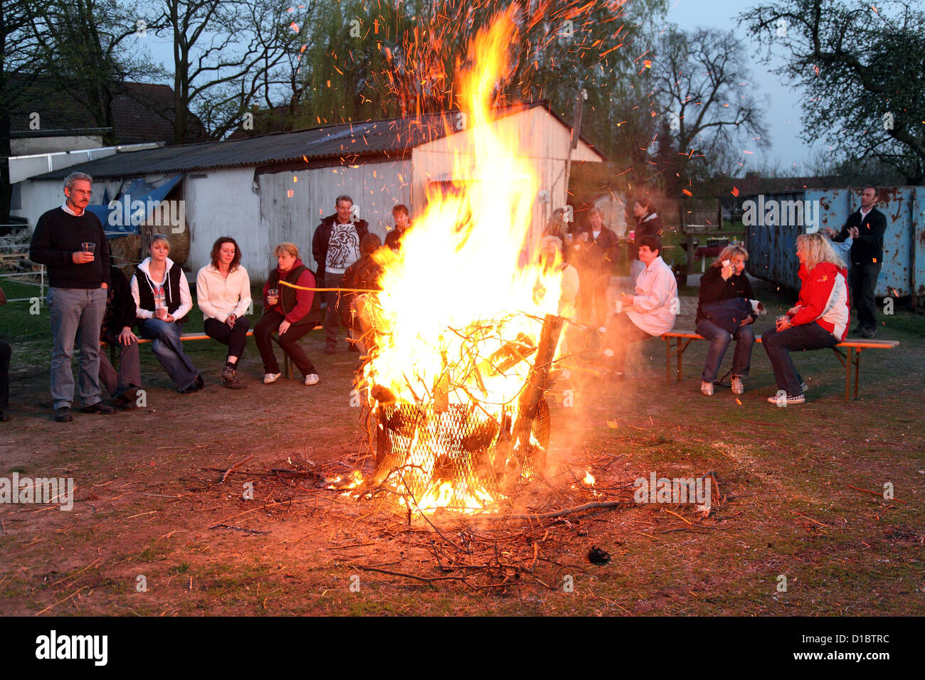 Seeburg, Germany, Easter fire on a horse Stock Photo - Alamy