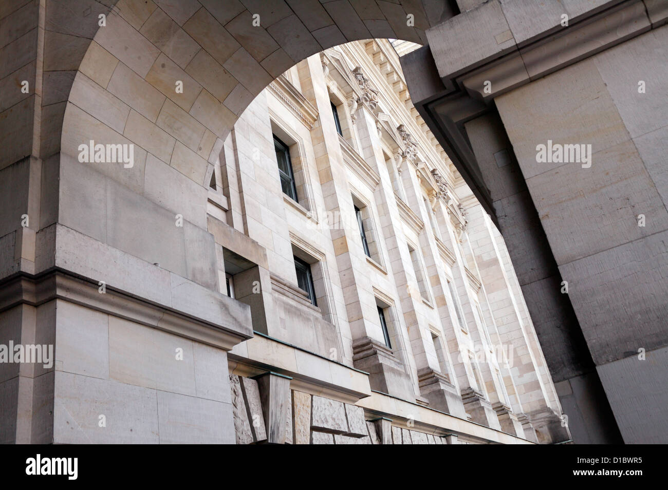 Berlin, Germany, and arch facade on the east façade of the Reichstag ...