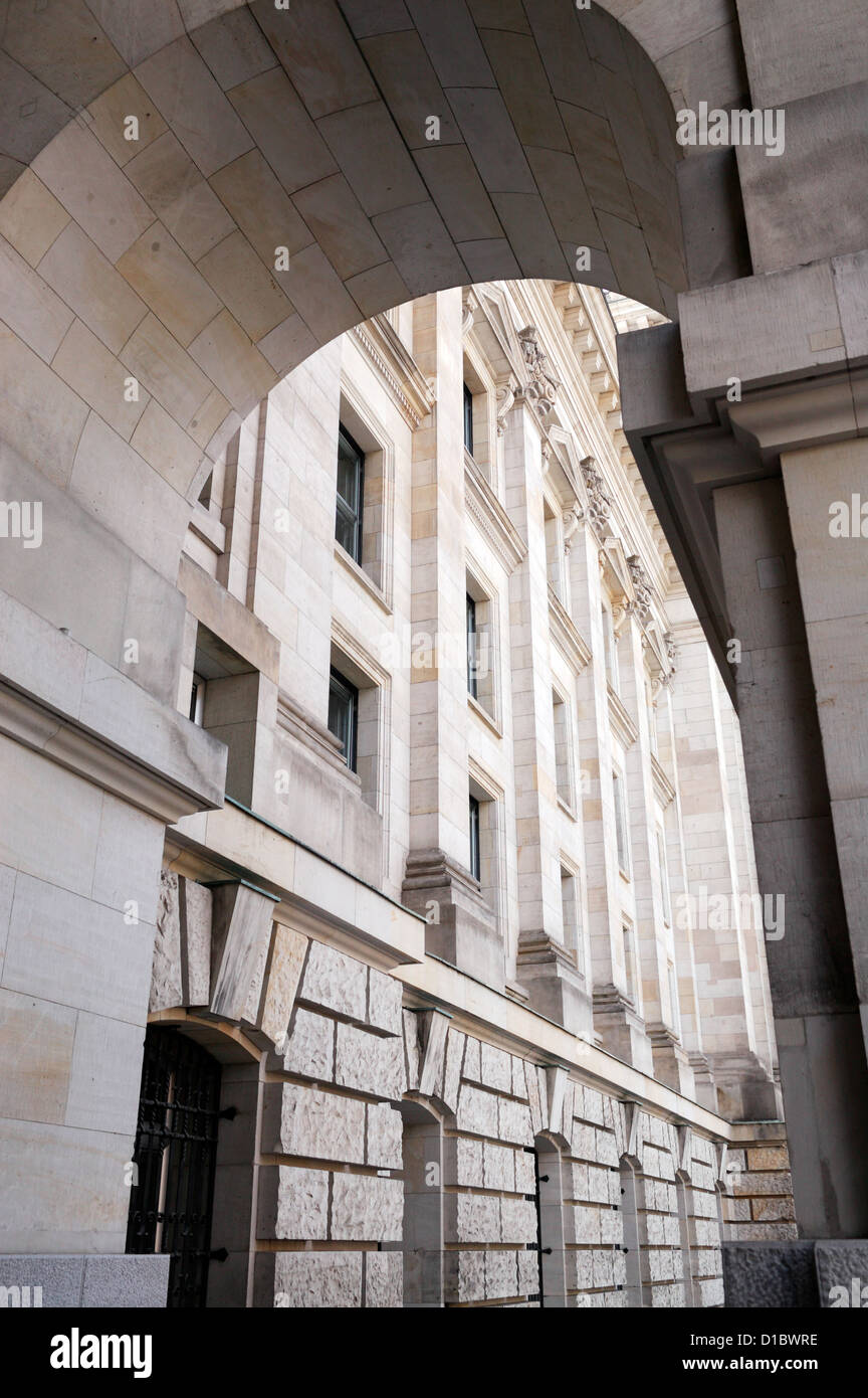 Berlin, Germany, and arch facade on the east façade of the Reichstag ...