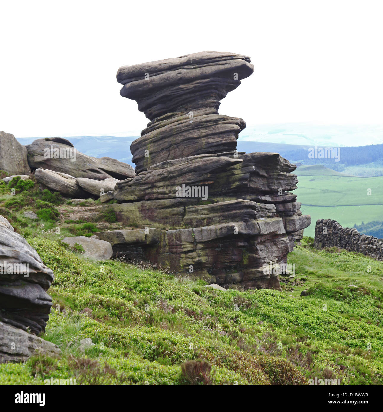 The Salt Cellar Weathered Sandstone rock shapes Derwent Edge Peak ...