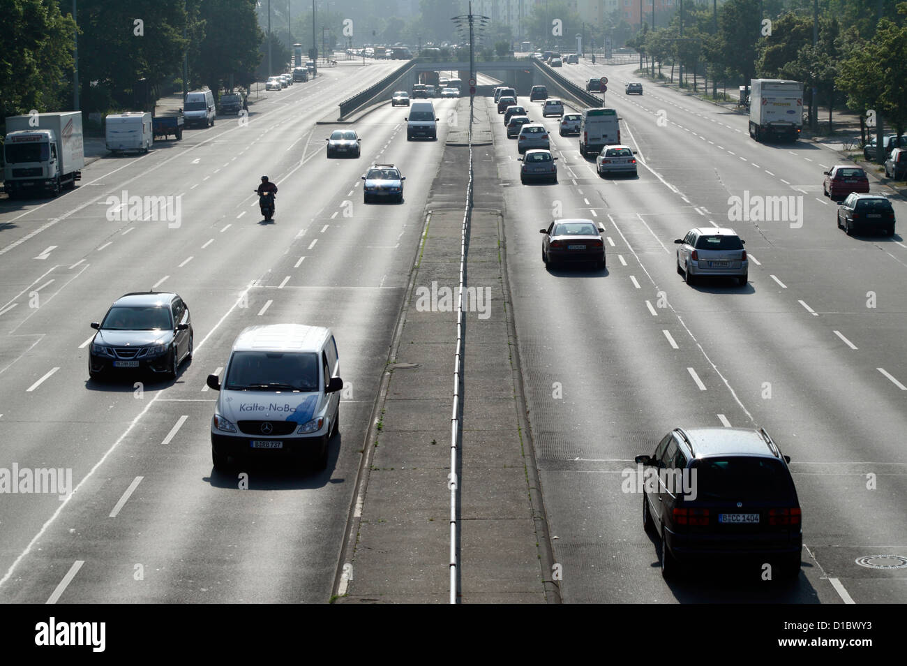 Berlin, Germany, cars on highway B1/B5 Alt-Friedrichsfelde Stock Photo ...