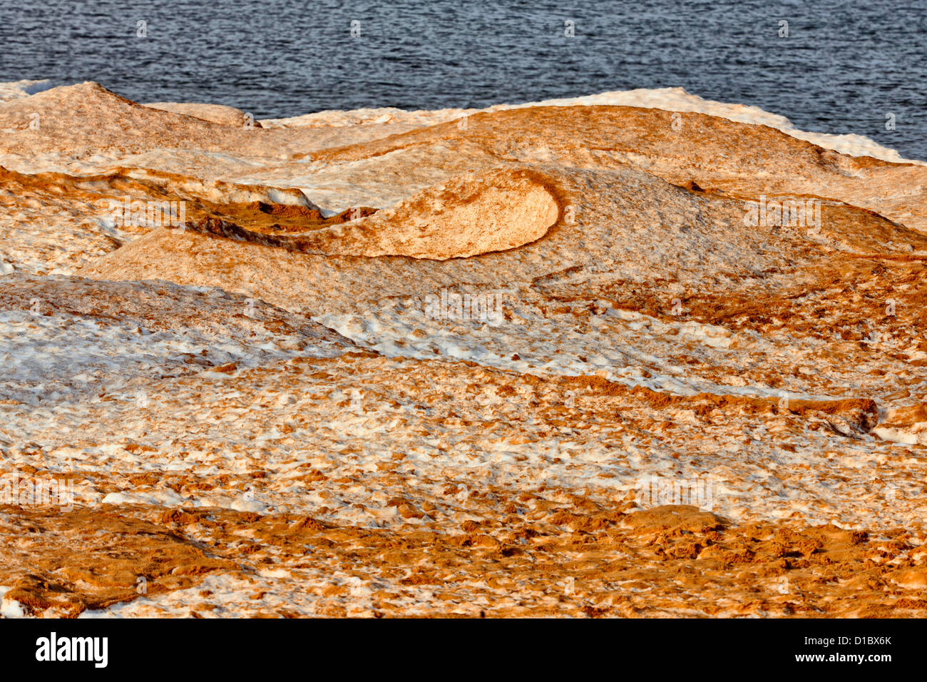 Lake Superior shoreline (Au Train Bay) in late winter, Au Train ...