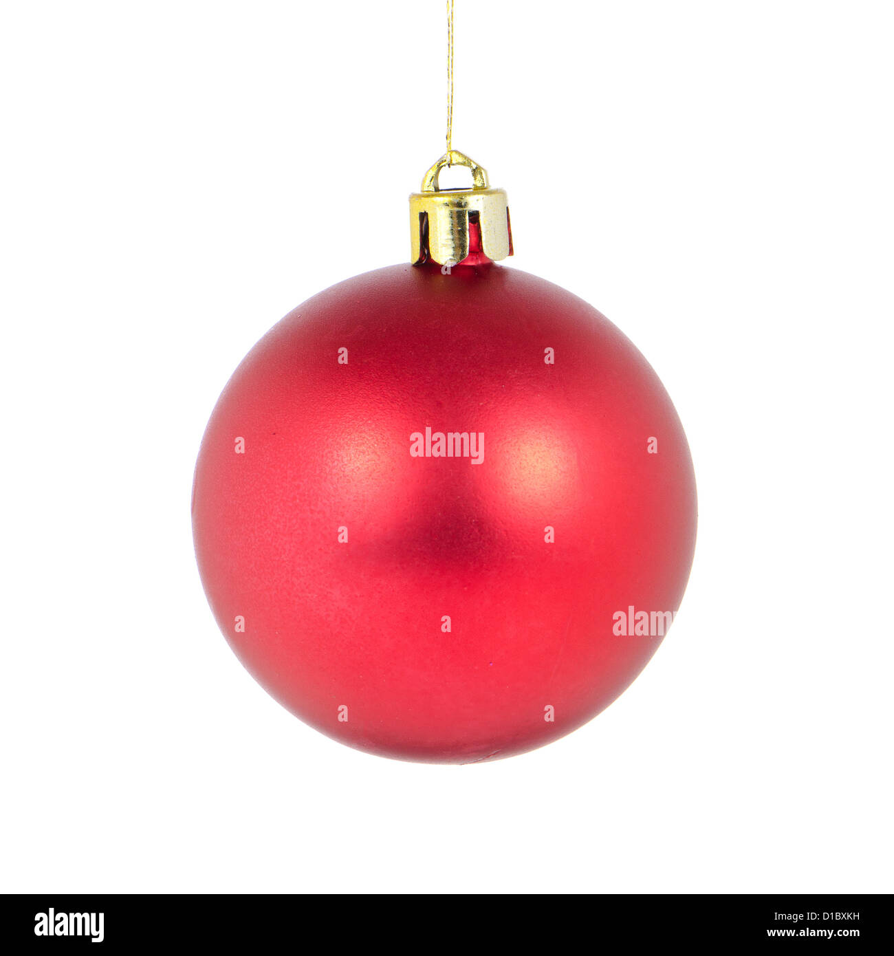 Big red Christmas ball decoration isolated on white background Stock ...