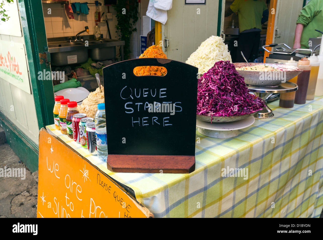 Food stall in the Glass Arcade at St. Nicholas Market in Bristol ...