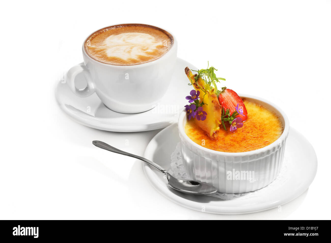 Creme caramel dessert Cut Out Stock Images & Pictures - Alamy