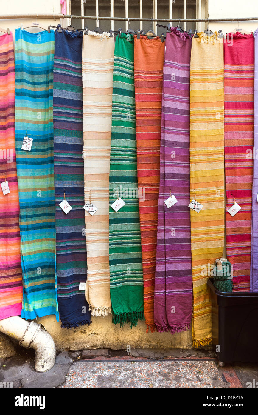 Rug stall in the Glass Arcade at St. Nicholas Market in Bristol Stock ...