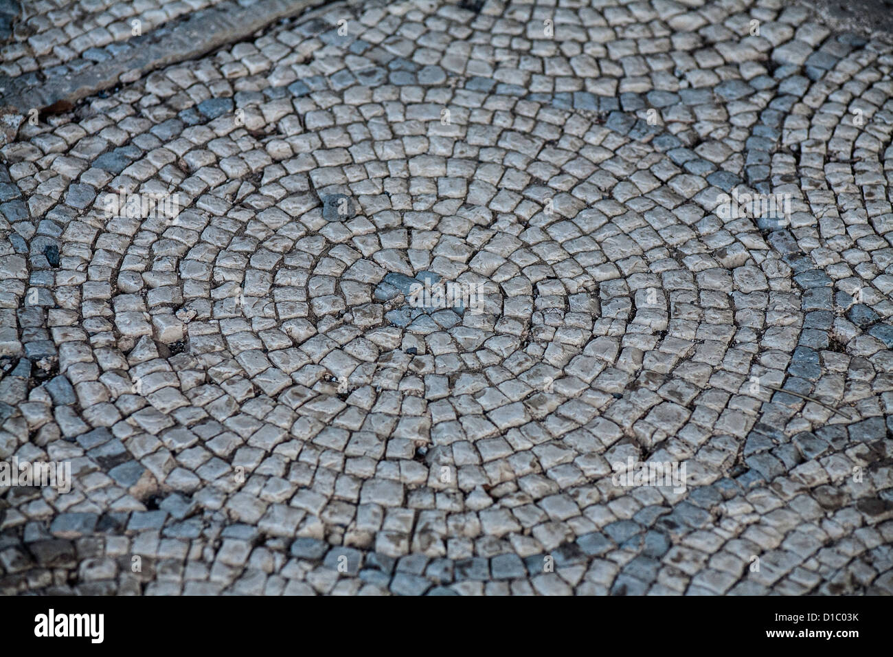 Ancient tiles in a round pattern in Israel Stock Photo - Alamy
