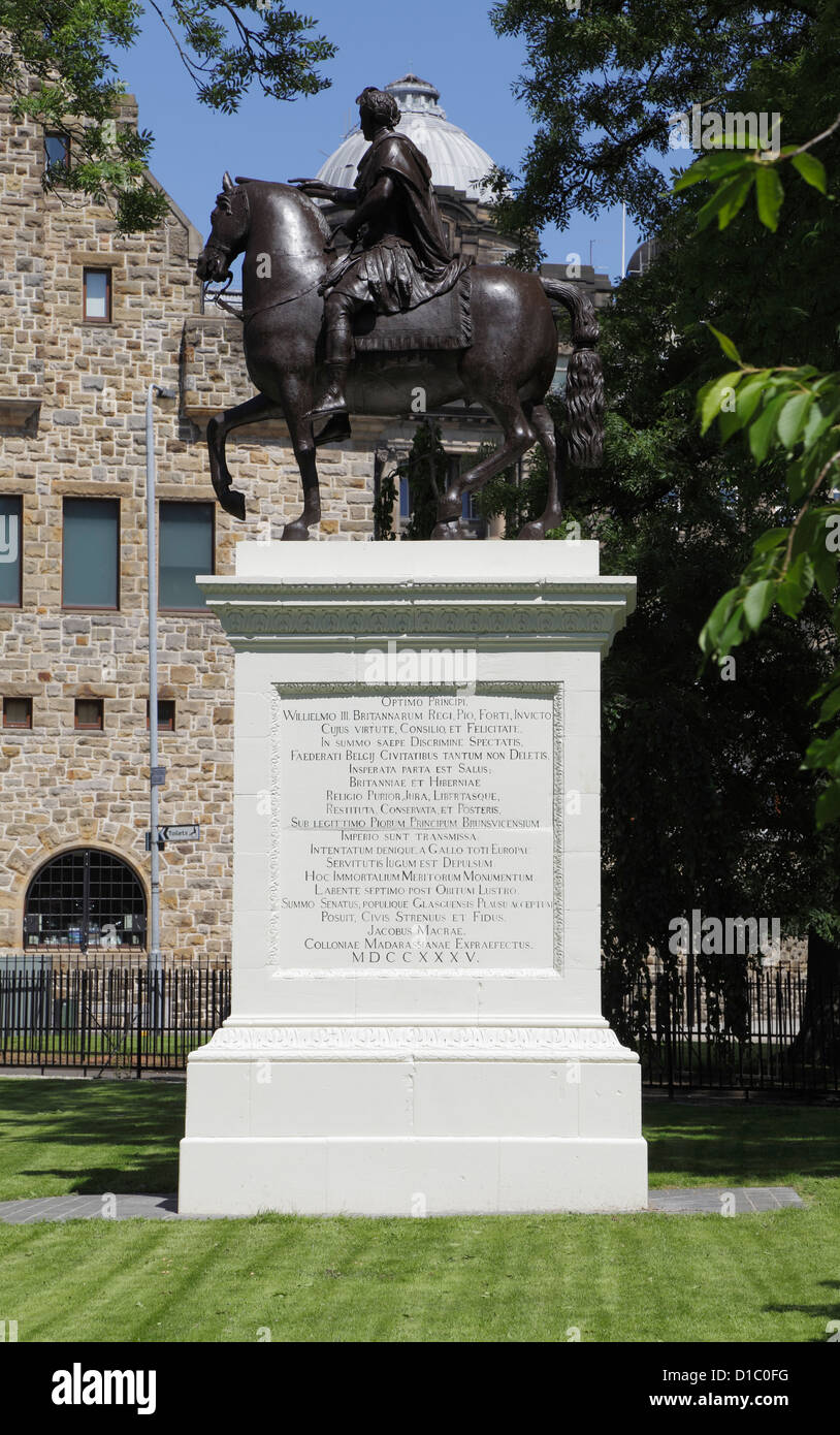 View North across Cathedral Square towards the equestrian statue of ...
