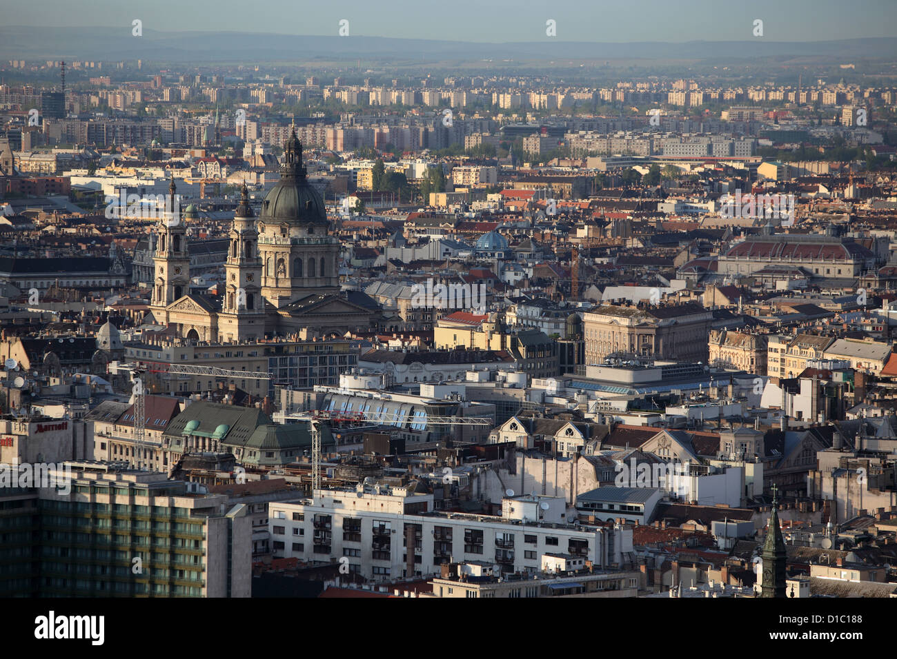 Budapest, Hungary, city view with Saint Stephen's Basilica Stock Photo ...