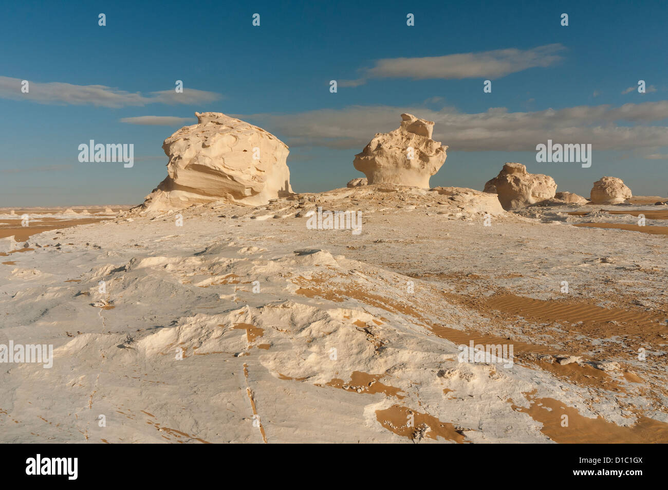 Chalk Rock Formations, White Desert (Sahara el Beyda), Egypt Stock ...