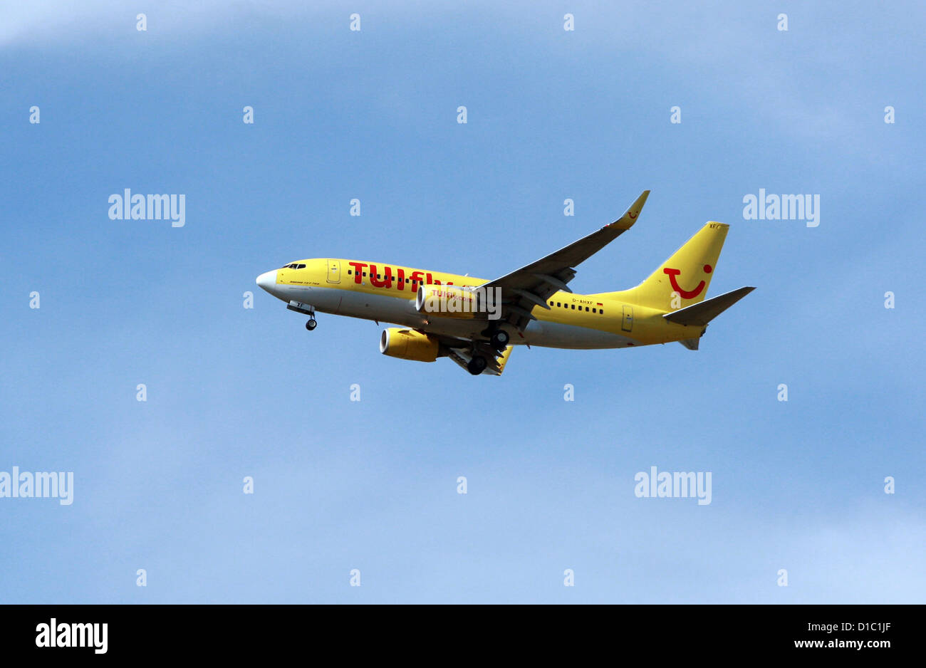 Hanover, Germany, the aircraft will depart Tui fly in the air Stock ...