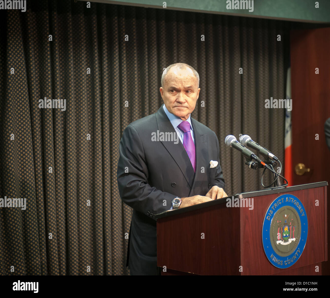 NYPD Commissioner Ray Kelly answers questions from the media after a ...