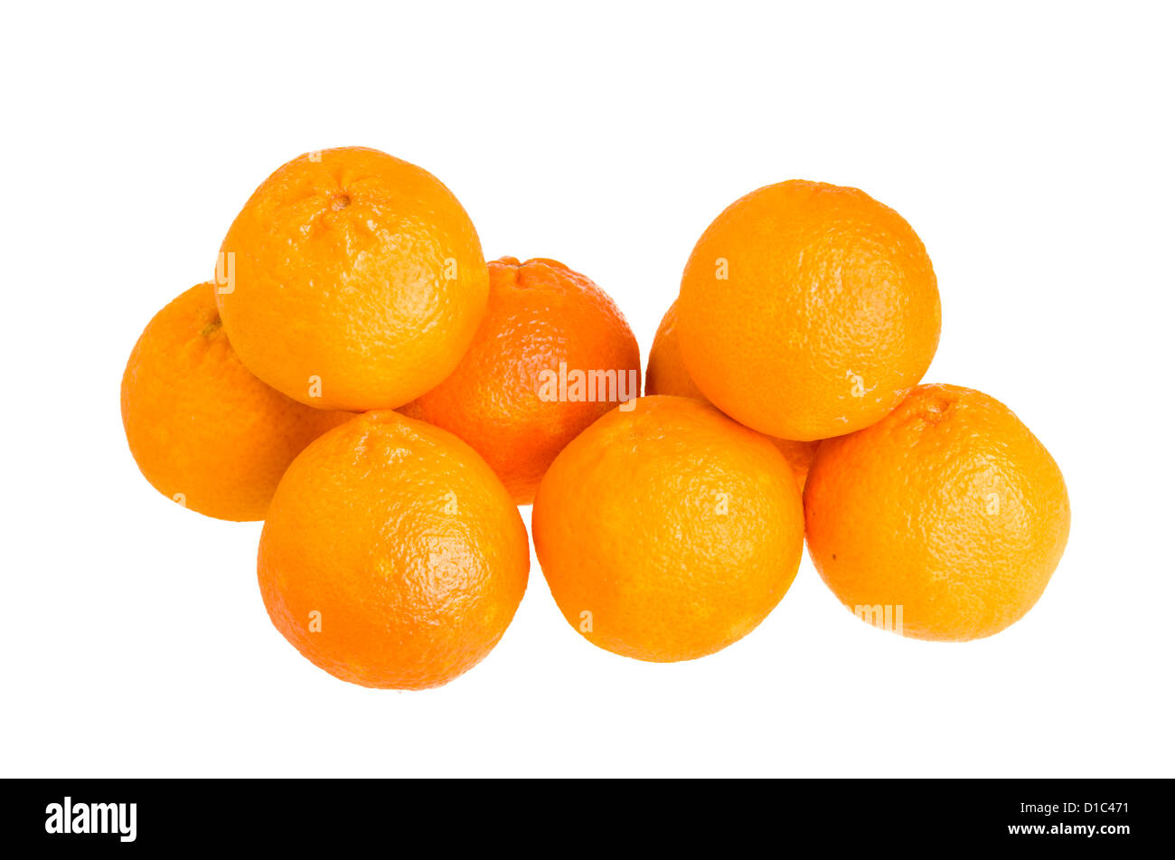 Group of clementine oranges isolated on white Stock Photo - Alamy