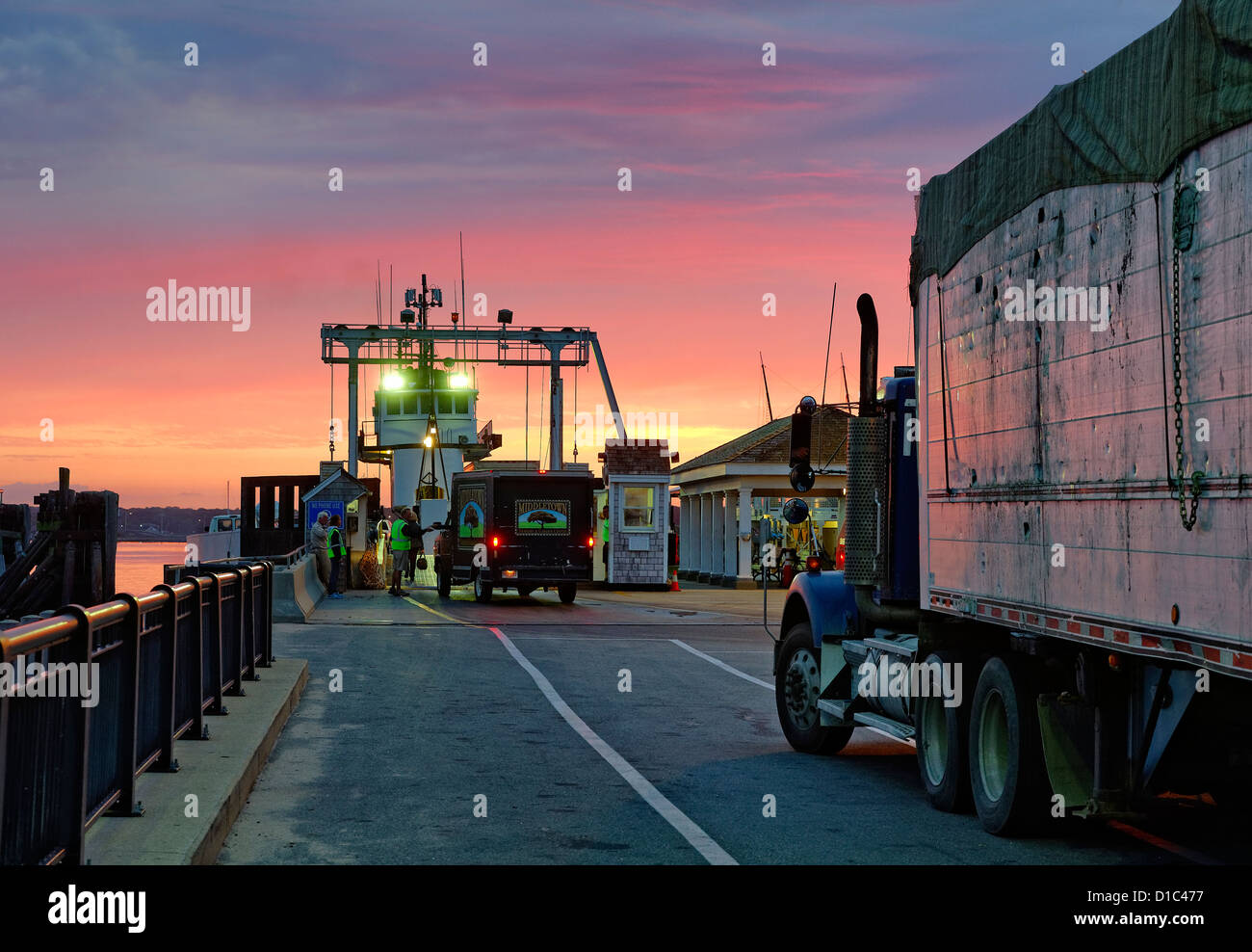 Commercial ferry, Vineyard Haven, Martha's Vineyard, Massachusetts, USA ...