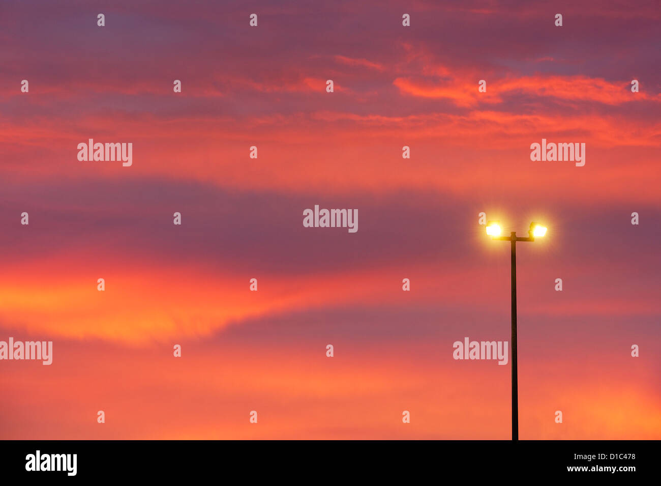 Street lamp and sunset sky Stock Photo - Alamy