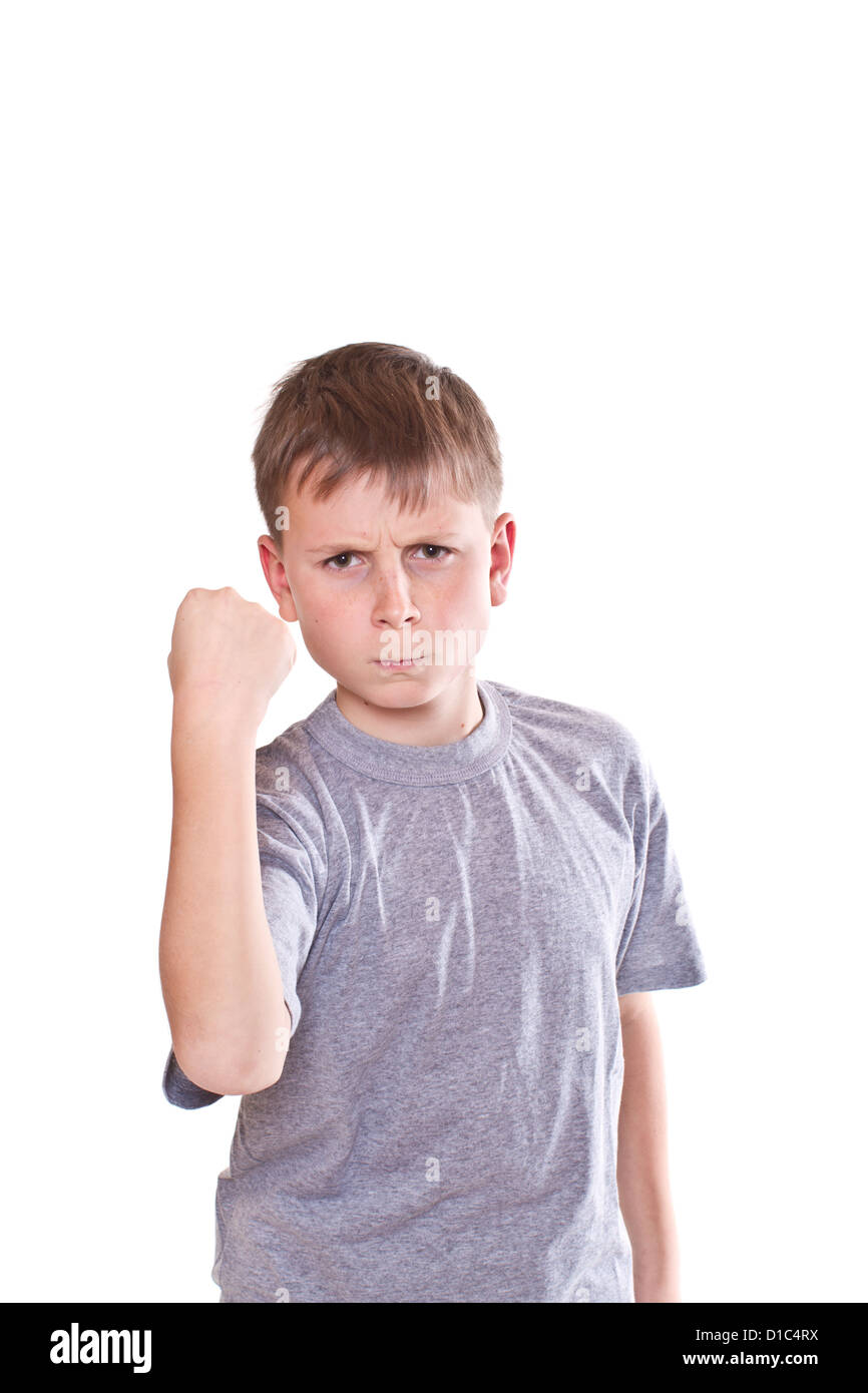 Boy fist angry hi-res stock photography and images - Alamy