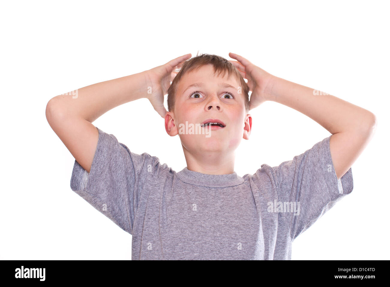 Teen boy surprised Stock Photo - Alamy