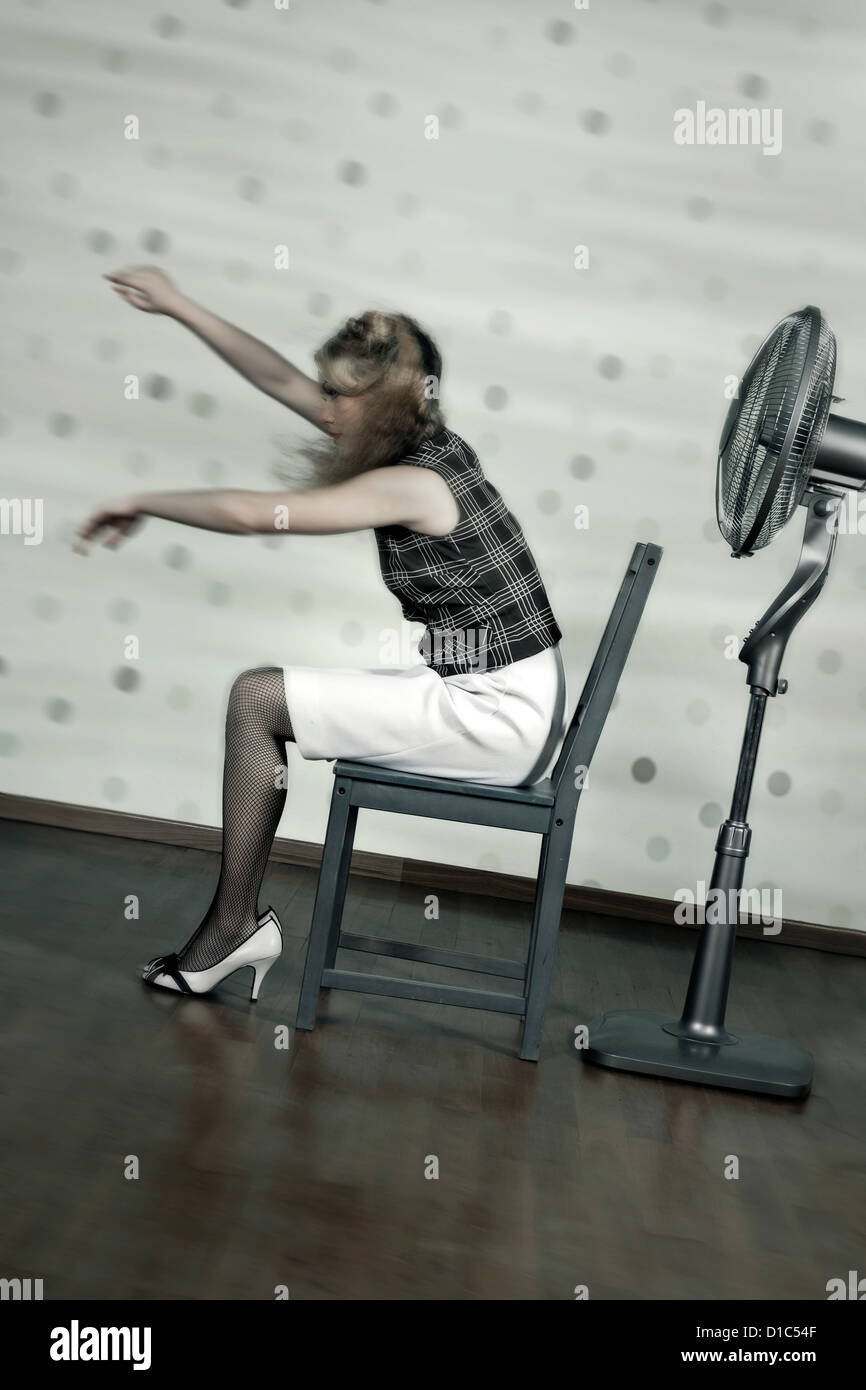 Wind blowing skirt hi-res stock photography and images - Alamy