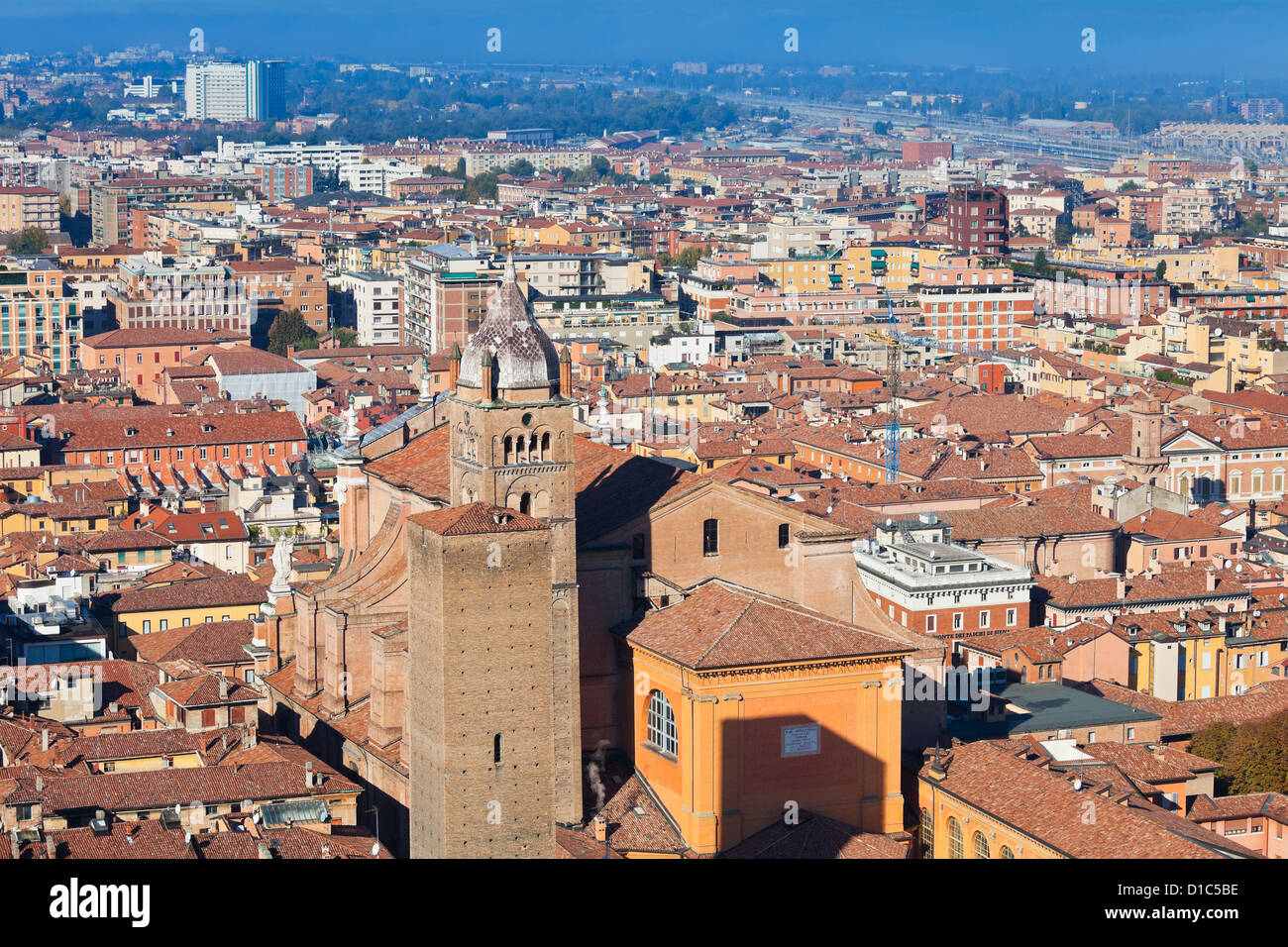 Bologna skyline from the asinelli tower hi-res stock photography and ...