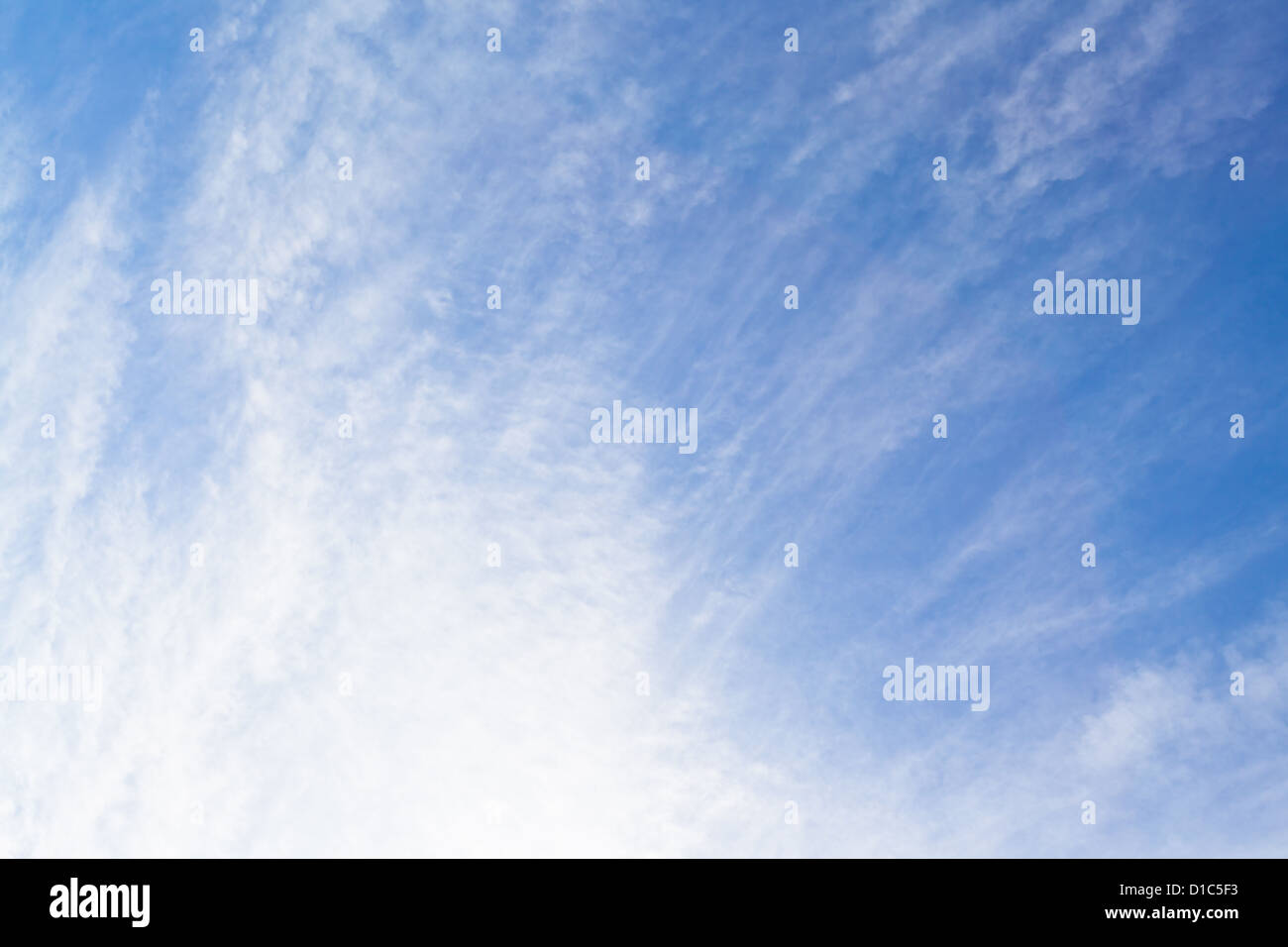 italian blue sky withl white clouds in autumn Stock Photo - Alamy