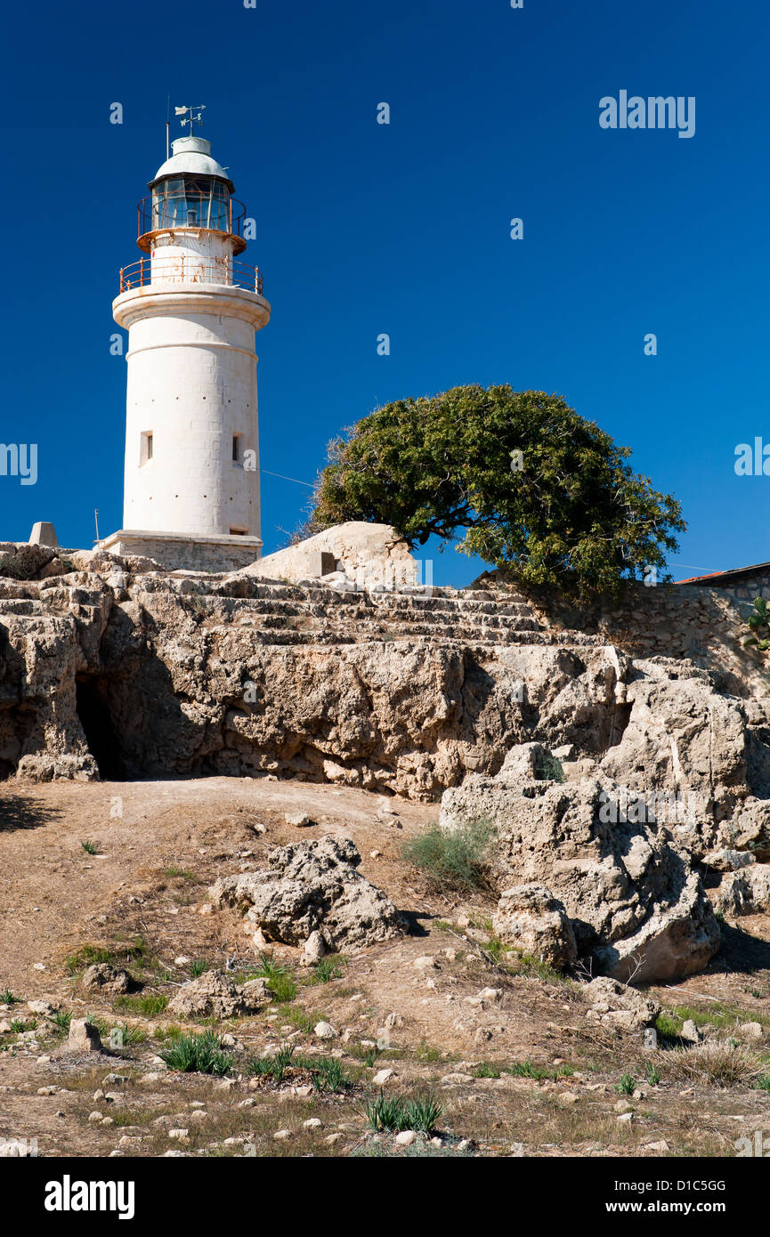Lighthouse of Paphos, Cyprus Stock Photo - Alamy