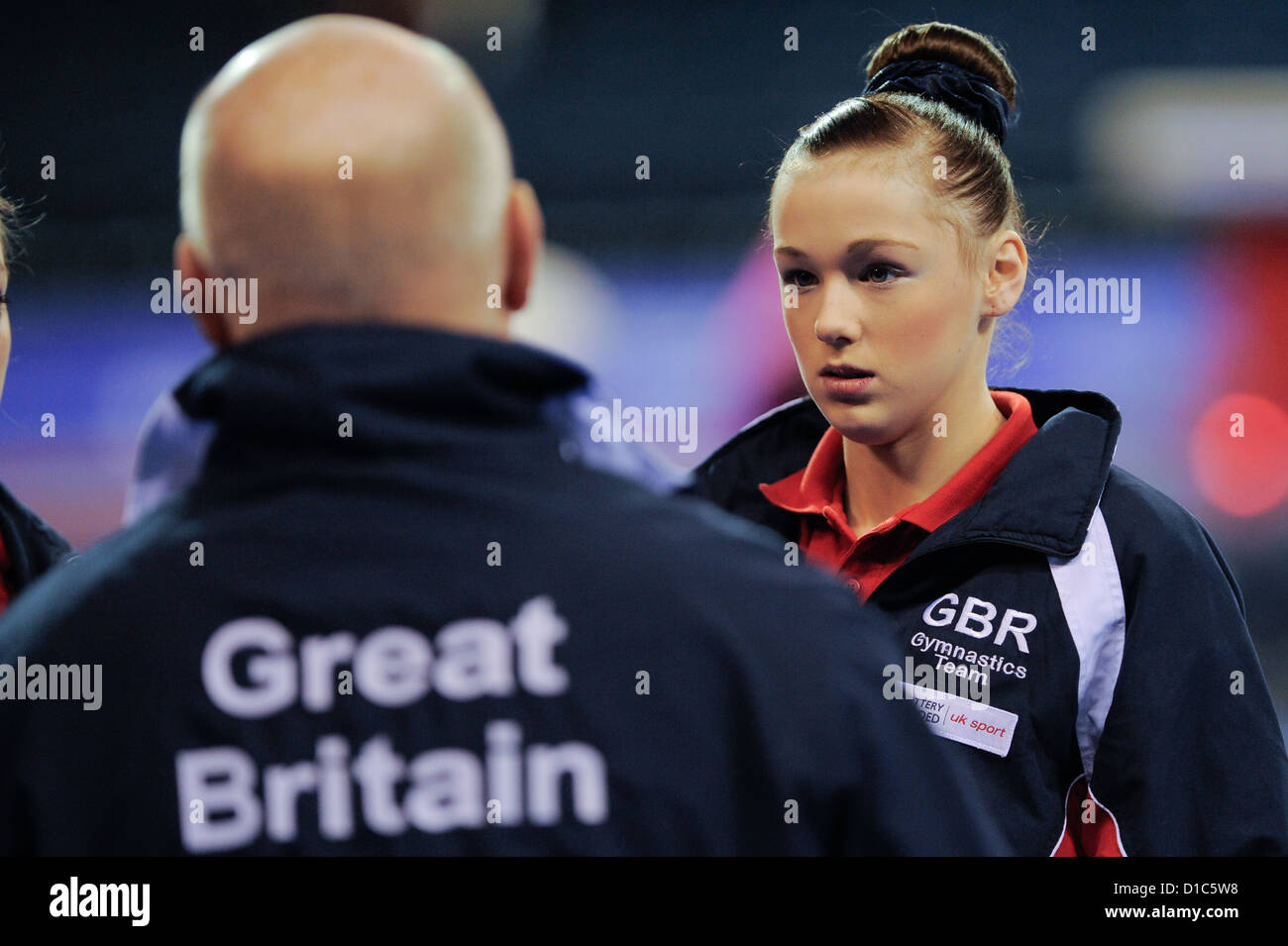 Glasgow World Cup. Emirates Stadium Glasgow. Rebecca TUNNEY GBR talks ...