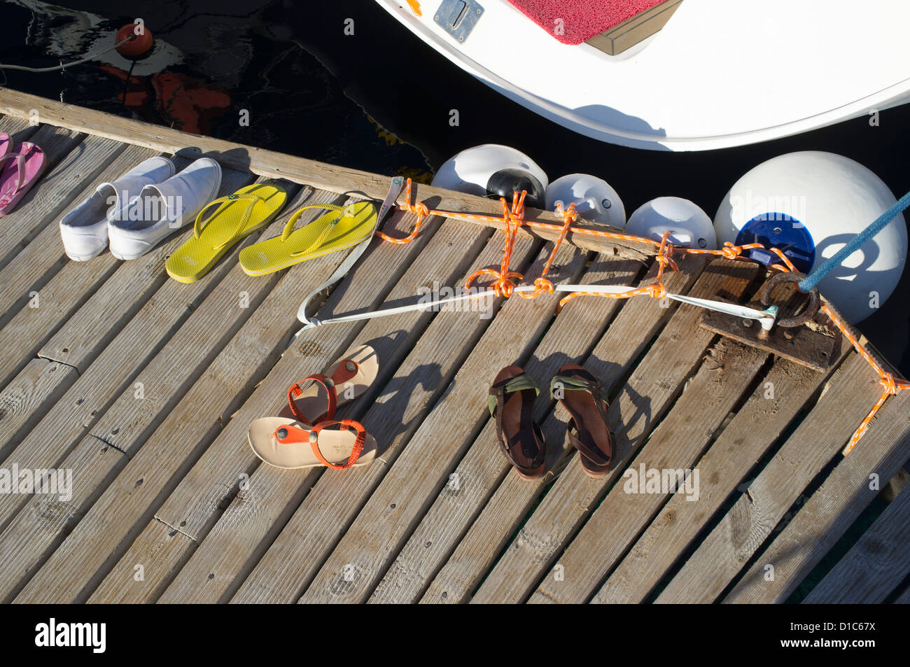 Shoes jetty boat hi-res stock photography and images - Alamy