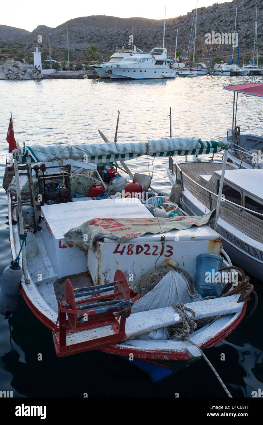 Bozburun, South West Turkey, traditional Turkish fishing boats Stock ...
