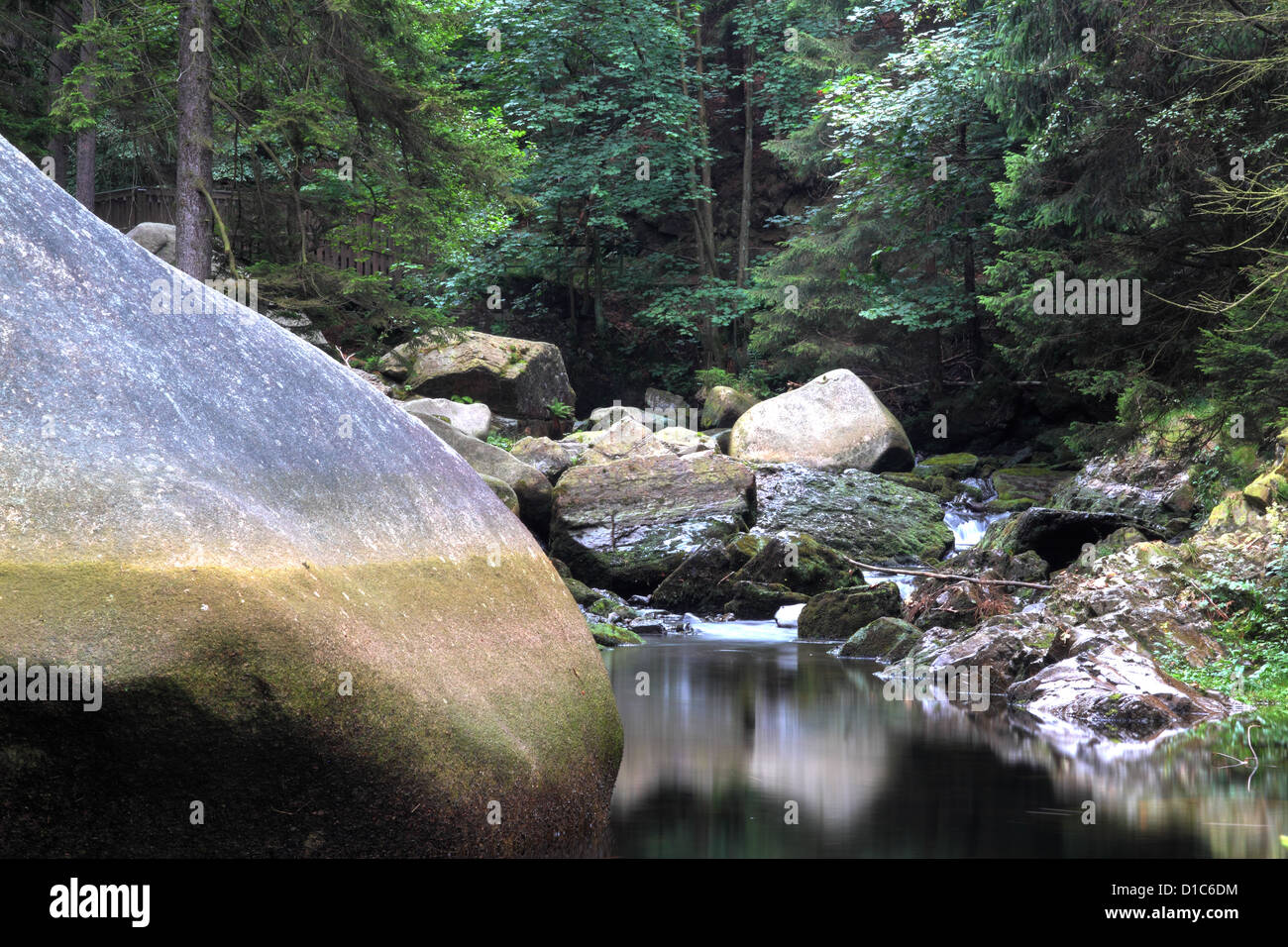 streambed of river oker in german harz region Stock Photo - Alamy