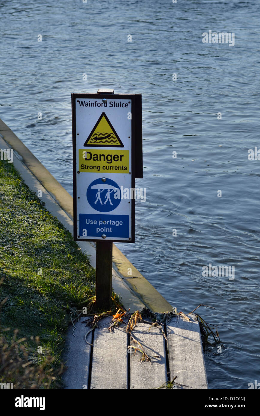 canoe portage point sign Stock Photo - Alamy