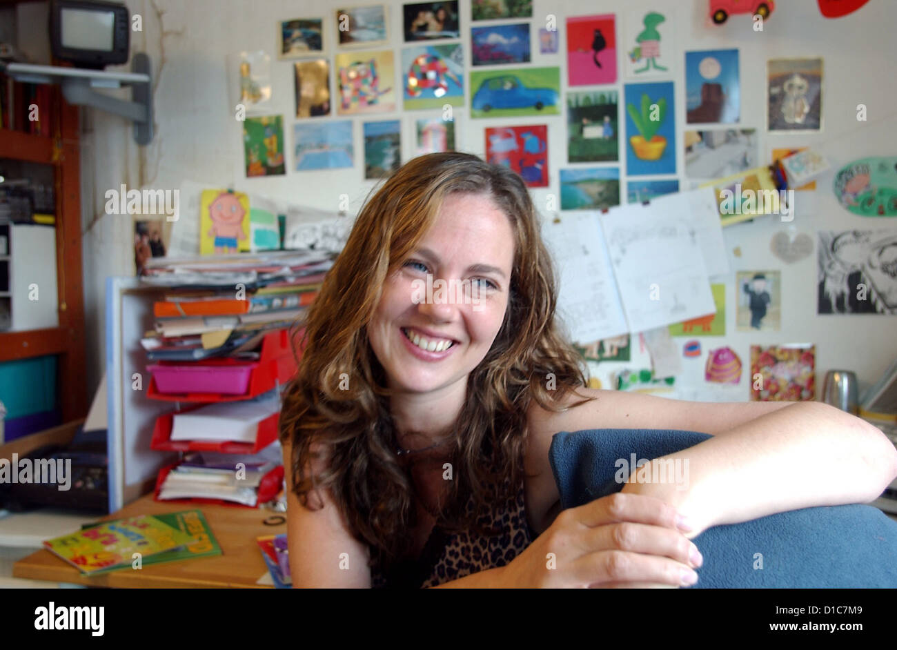 Childrens book author and illustrator Sam Lloyd at her studio in ...