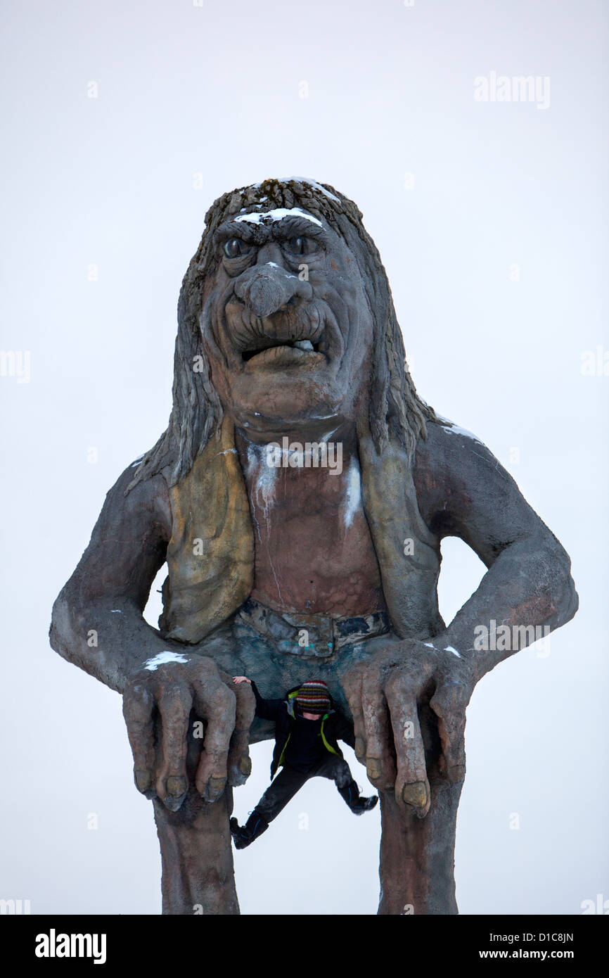 Typical fairy tale Troll at Mongstad, Norway Stock Photo - Alamy
