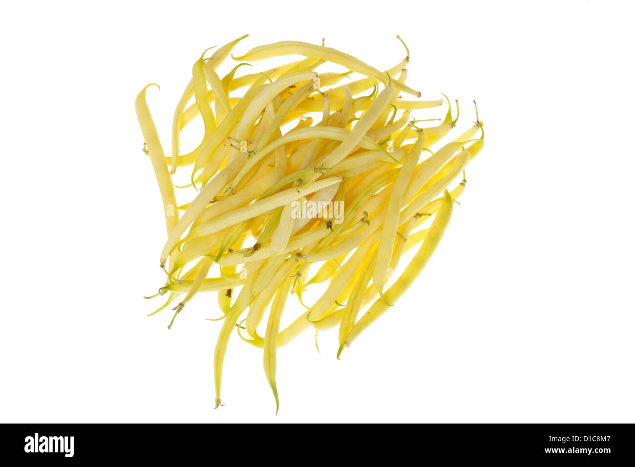 yellow string beans isolated on the white background Stock Photo - Alamy