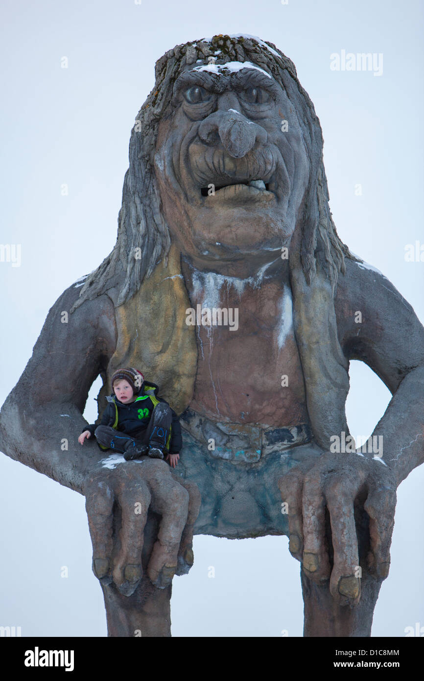 Typical fairy tale Troll at Mongstad, Norway Stock Photo - Alamy