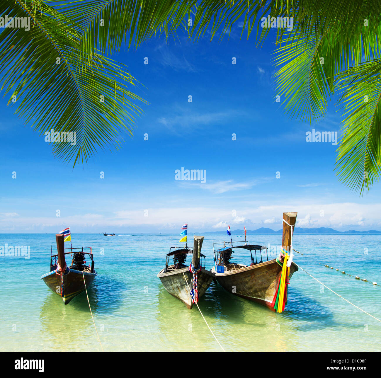 beautiful beach and tropical sea Stock Photo - Alamy