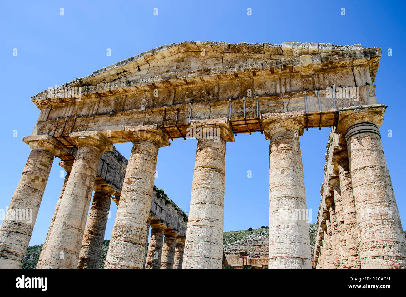 Doric temple of Segesta in Sicily, Italy Stock Photo - Alamy