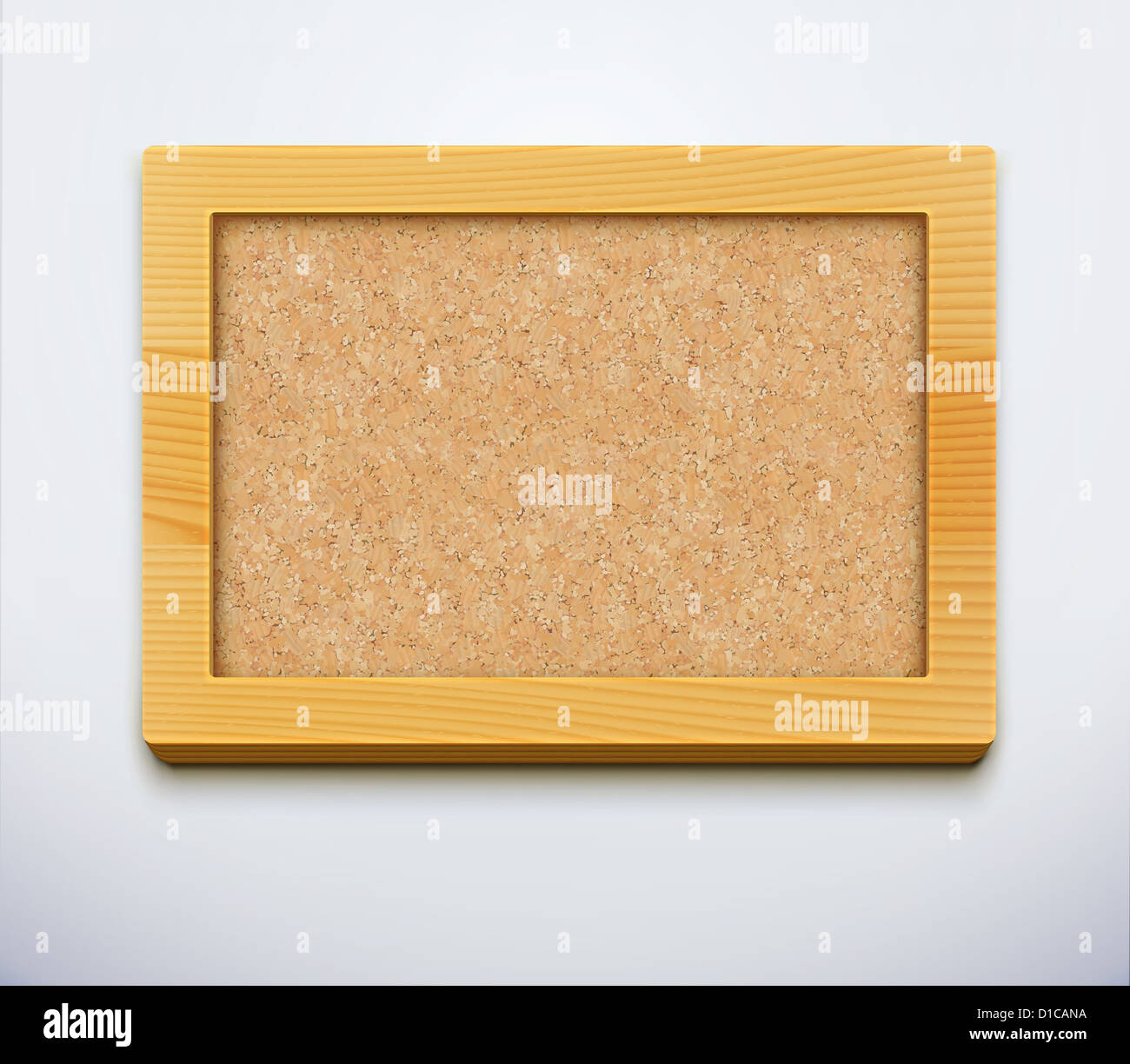 detailed blank cork bulletin board with wood frame Stock Photo - Alamy